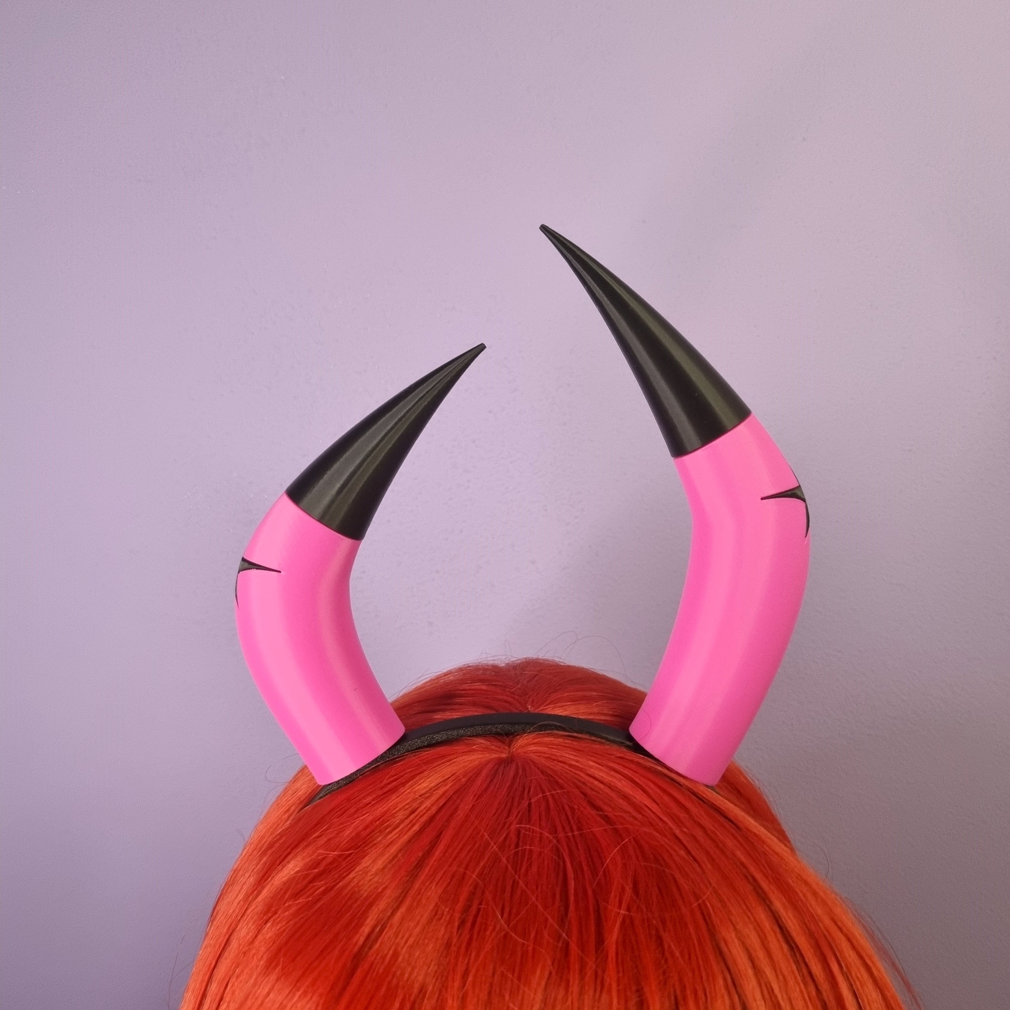 Cosplay horns pink with black star – Spicy Cat Crafts