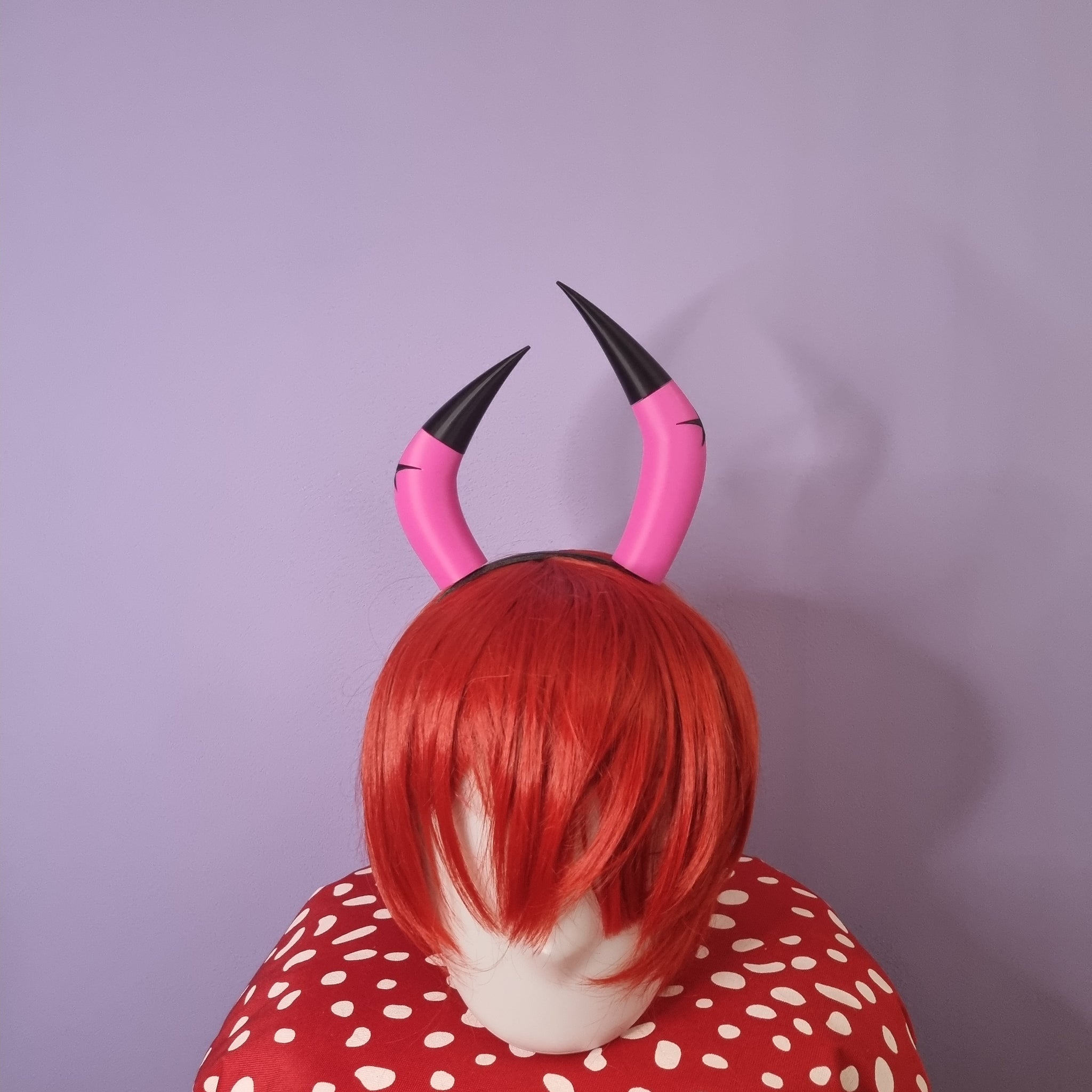 Cosplay horns pink with black star – Spicy Cat Crafts